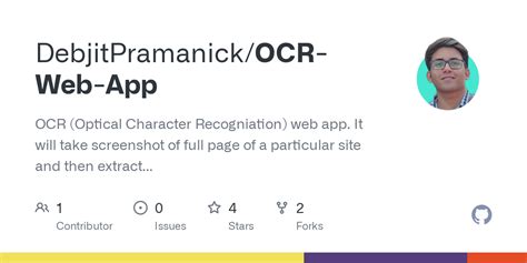 Github Debjitpramanick Ocr Web App Ocr Optical Character
