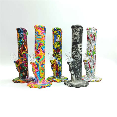 Fortune 10 Hydrographic Silicone Waterpipe Assorted Sp1010p — Bong