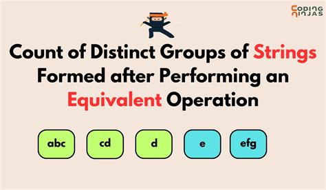 Count Of Distinct Groups Of Strings Formed After Performing An