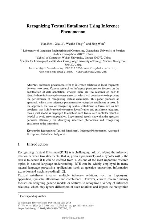 PDF Recognizing Textual Entailment Using Inference Phenomenon