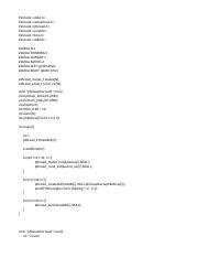 Code Docx Include Stdio H Include Semaphore H Include Pthread H
