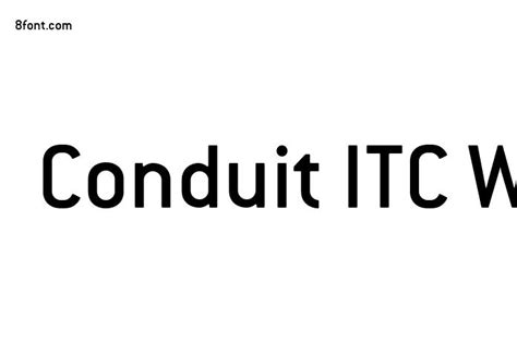 Conduit ITC W Medium Font Graphic Design Fonts