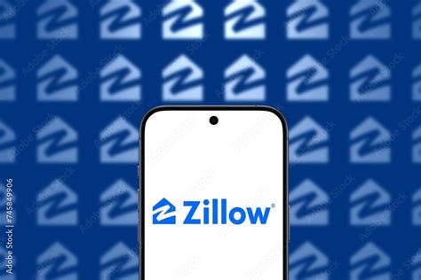 Zillow Logo Is Displayed On A Smartphone White Zillow Logos In The