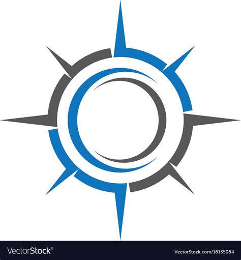 Compass Logo Template Royalty Free Vector Image