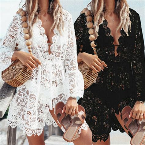Hirigin Womens Sexy Sheer Bikini Cover Up Swimwear Bathing Suit