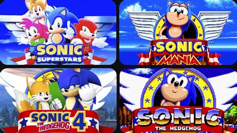 Evolution Of Start Screens In Sonic 2d Games Youtube