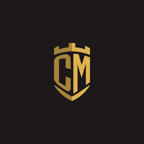 Initials Cm Logo Monogram With Shield Style Design 27623318 Vector Art At Vecteezy