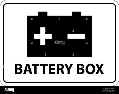 Symbol Battery Sign Battery Box On White Background Stock Vector Image
