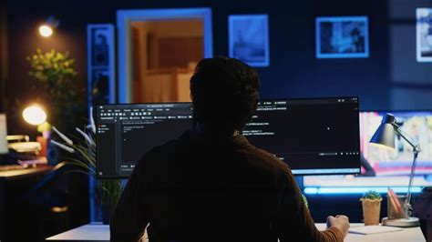 software technician frustrated while updating complex binary code