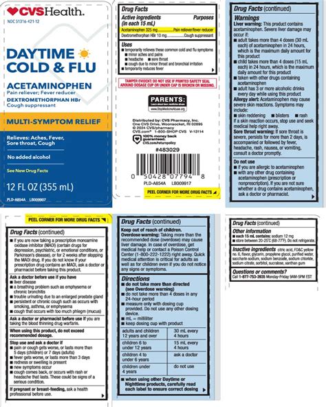 Dailymed Daytime Cold And Flu Acetaminophen Dextromethorphan Hbr Liquid