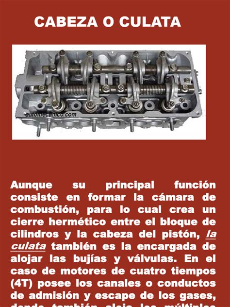 Cabeza O Culata2 Pdf Tecnología Del Motor Máquinas Rotativas