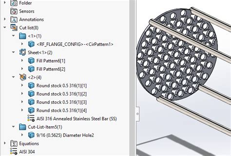 Multi Body Cut List Details R Solidworks