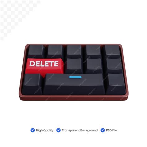 Premium Psd 3d Illustration Icon Computer Keyboard With Delete Key