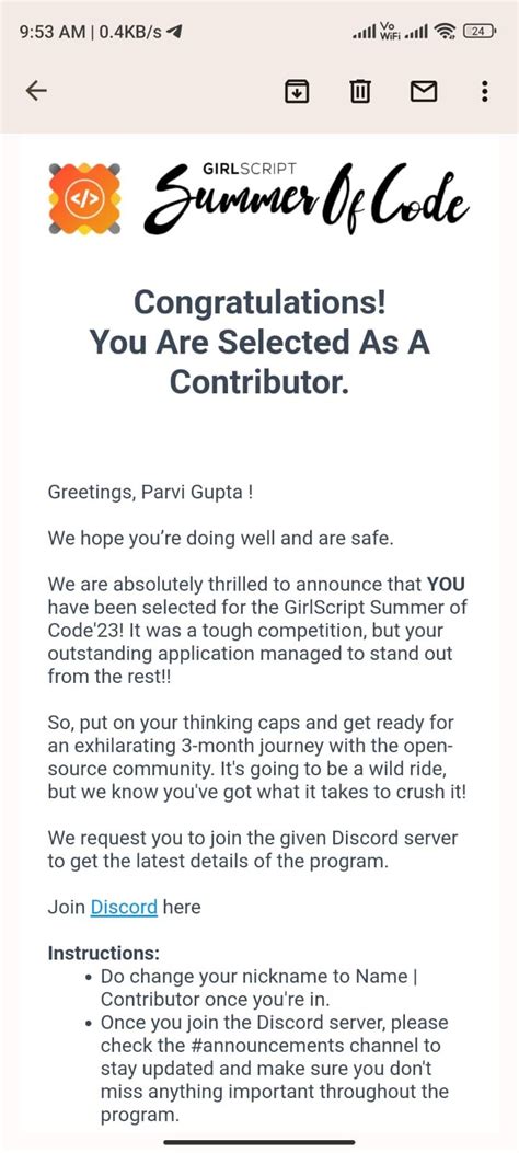 Parvi Gupta On Linkedin Gssoc2023 Opensource Girlscriptsummerofcode Contributor Community