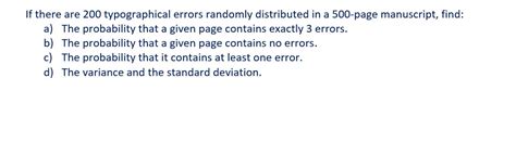 solved if there are 200 typographical errors randomly