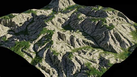 Artstation Realistic Rocky Grassland 3d Terrain Environment Game Assets