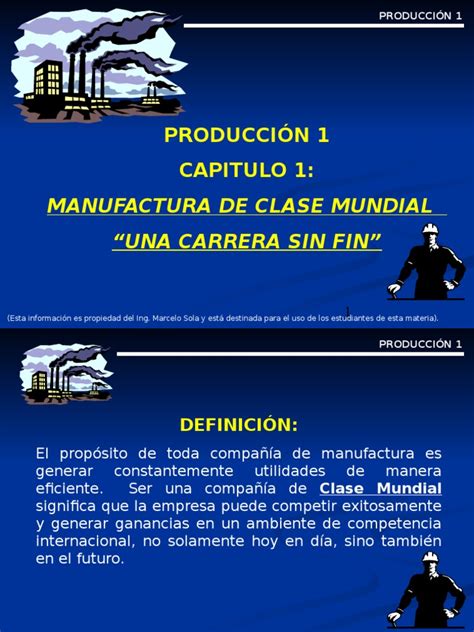 Manufactura De Clase Mundial Claves Y Ejemplos Pdf Calidad