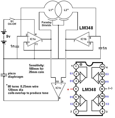 Gold Detector Circuit Diagram And Explanation Detector Circu