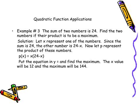 Quadratic Applications Ver B Ppt