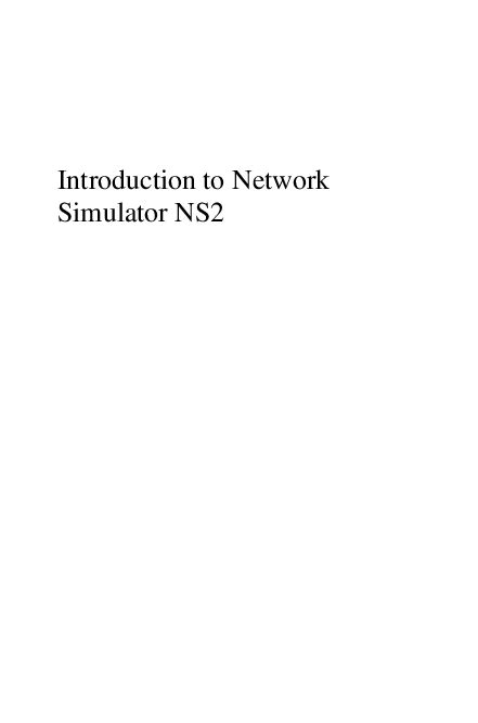 Pdf Introduction To Network Simulator Ns2