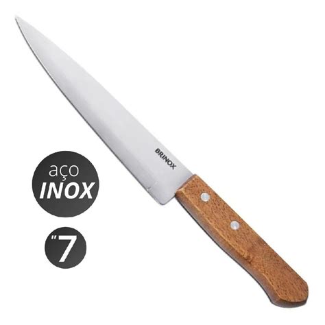 Faca Do Chef 7 Polegadas Para Cozinhar Lamina Inox Brinox Shopee Brasil