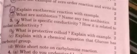 Unit Molar Conductivity B What Is Protective Colloid Explain With Ex
