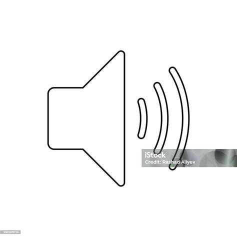 소리 표시 아이콘입니다 모바일 개념 및 웹 애플 리 케이 션 아이콘에 대 한 웹의 요소입니다 웹사이트 디자인 및 개발 응용 프로그램 개발에 대 한 얇은 라인 아이콘 개념에