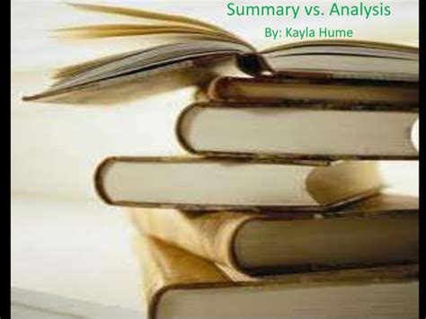 Summary Vs Analysis Pptx