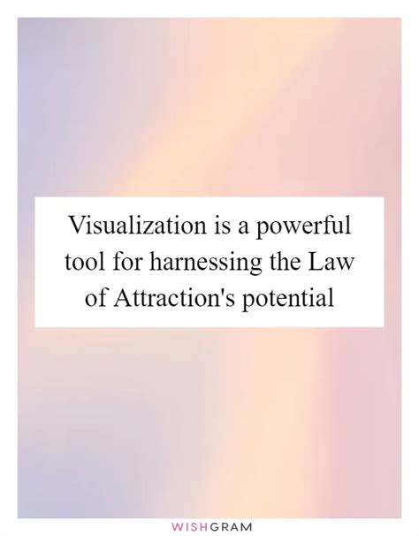 Visualization Is A Powerful Tool For Harnessing The Law Of Attractions Potential Messages