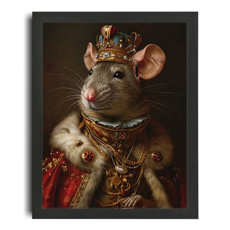 Vintage Rat King Wall Art Cute Rat Picture Novelty Rat T Royal