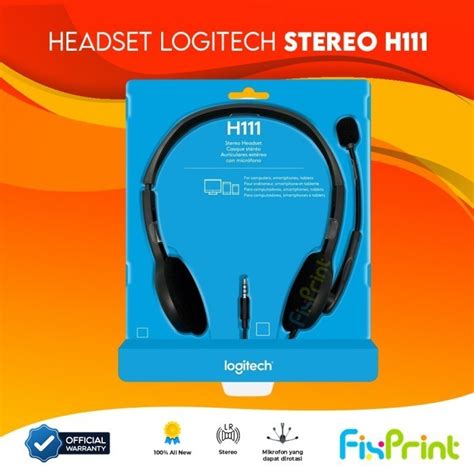 Jual Logitech H151 Headset Stereo Wired Audio Jack 3 5mm Noise Cancelling Microphone With