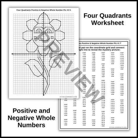 Graphing Pictures Worksheets Mystery Flowergraph Pictures Printable