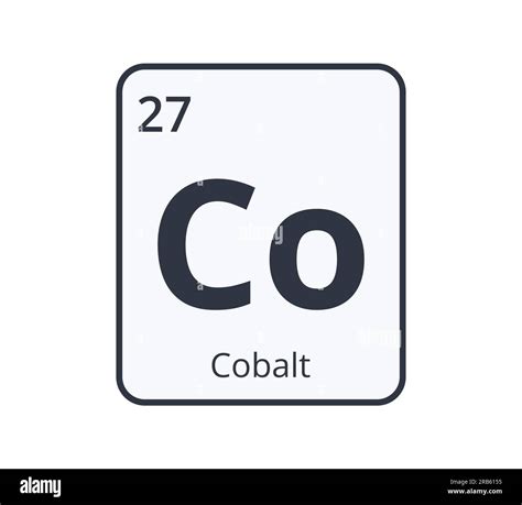 Cobalt Chemical Element Graphic For Science Designs Stock Vector Image