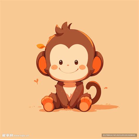 可爱的小猴子设计图 绘画书法 文化艺术 设计图库 昵享网nipic Cn