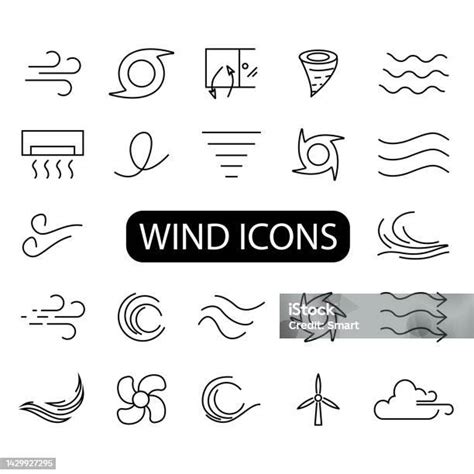 바람 아이콘 회오리바람 표지판 토네이도 폭풍 허리케인 폭풍 흰색 배경 벡터 일러스트 레이 션 0명에 대한 스톡 벡터 아트 및