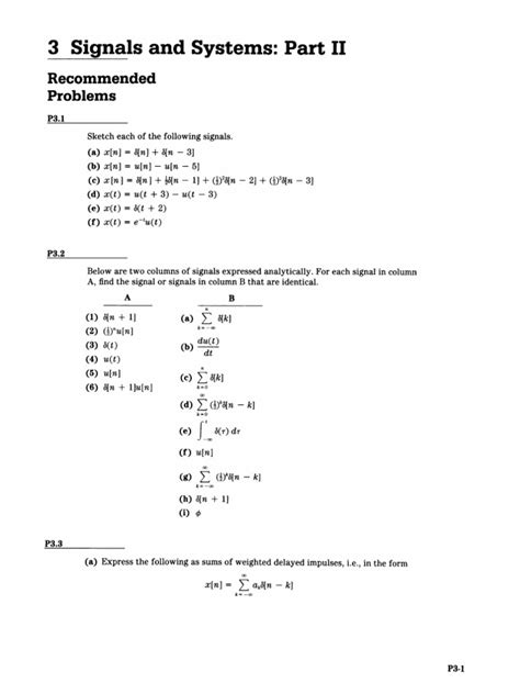 Solving Signals And Systems Problems Part Ii Pdf Systems Science