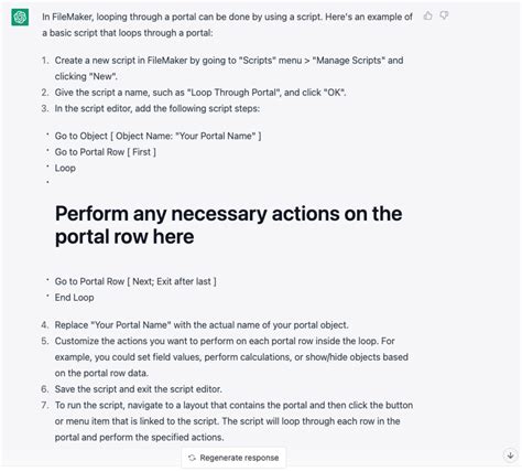 Using Chatgpt With Filemaker Db Services