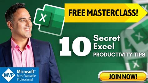 Free Excel Masterclass Top 10 Secret Excel Productivity Tips