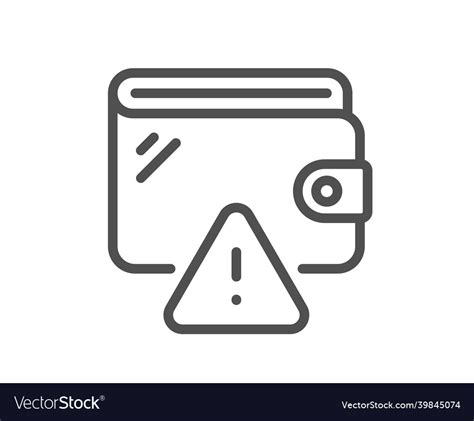 Wallet Line Icon Money Purse Sign Royalty Free Vector Image