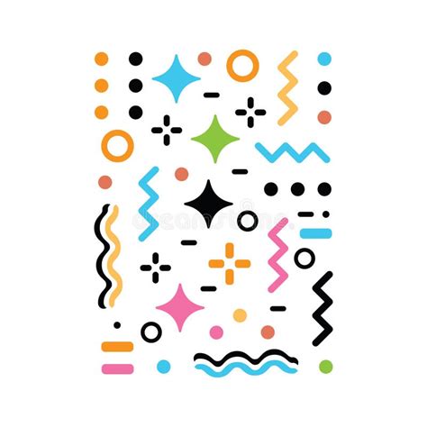 Pattern Hipster Abstract Vector Illustration Form Geometric Line Shapes Stock Vector