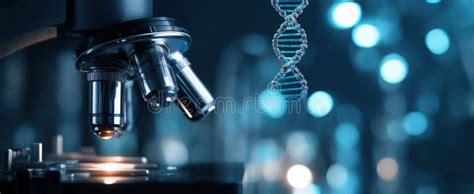 The Advanced Microscope Revealing Intricate Dna Structures In A Modern Laboratory Settingai