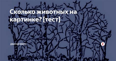 Сколько животных на картинке [тест] Двигай вверх Дзен