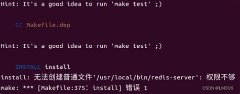 Linux的ubuntu版本在安装redis时make Install报错无法安装解决方法make Andand Make Install报错 Csdn博客