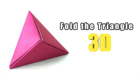 สามเหลี่ยม 3 มิติ อย่างเท่ห์ Origami Triangle 3d Youtube