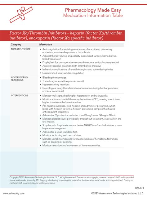 Factor Xa Thrombin Inhibitors Heparin Pdf Thrombosis Platelet
