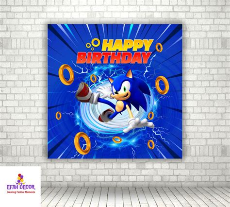 Sonic Birthday Backdrop Birthday Backdrop Darazpk