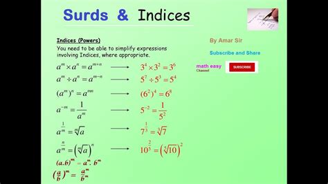 Surds And Indices Youtube