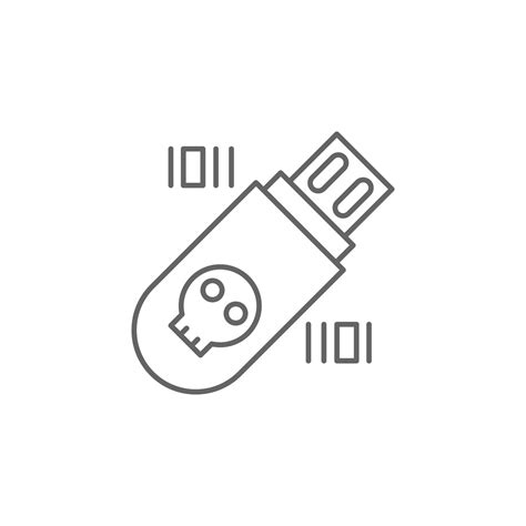 Virus Usb Drive Vector Icon Illustration 23201965 Vector Art At Vecteezy