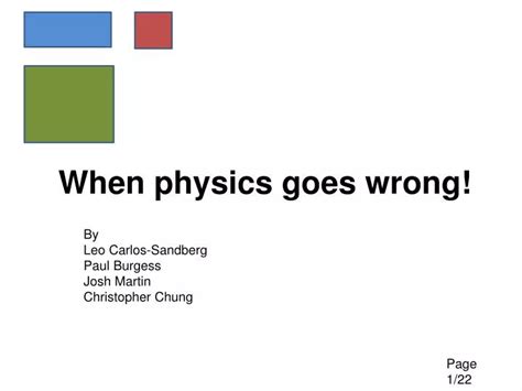 PPT When Physics Goes Wrong PowerPoint Presentation Free Download ID