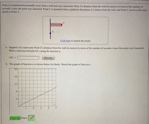 Solved Point A Is Launched Horizontally Away From A Wall And